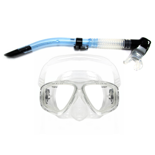 Amphibian Pro Hunter Maske Şnorkel Seti / Şeffaf