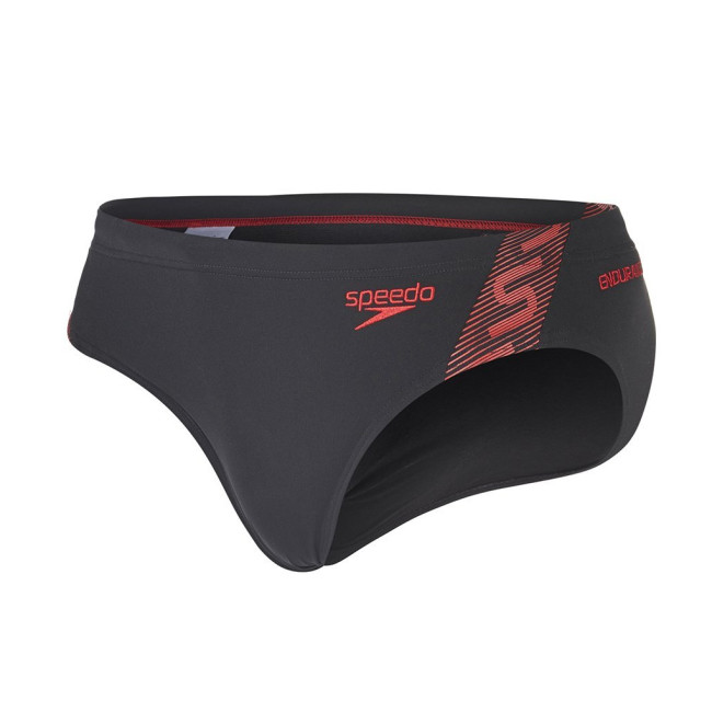 Speedo Monogram 7cm Brief Erkek Mayo Siyah / Kırmızı